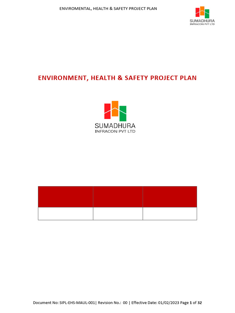 Project EHS Plan | PDF | Waste | Occupational Safety And Health