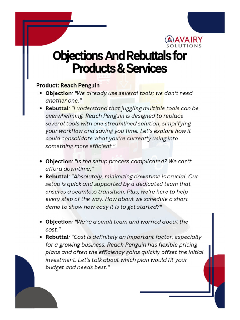 Objections and Rebuttals | PDF | Business