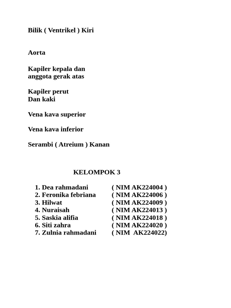 Nama2 Anatomi | PDF | Sains & Matematika