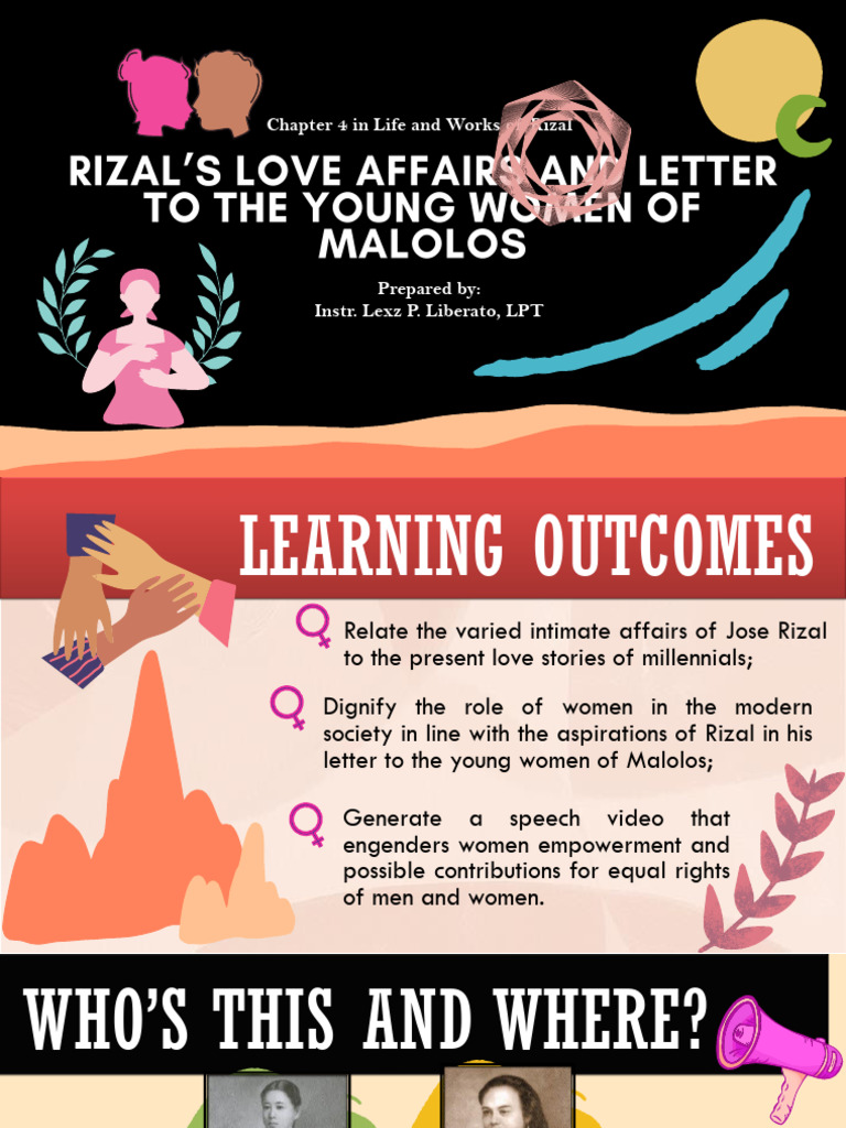 CHAPTER 4 RIZAL'S LOVE AFFAIRS AND LETTER TO THE WOMEN OF MALOLOS | PDF | Gender Studies | Feminism