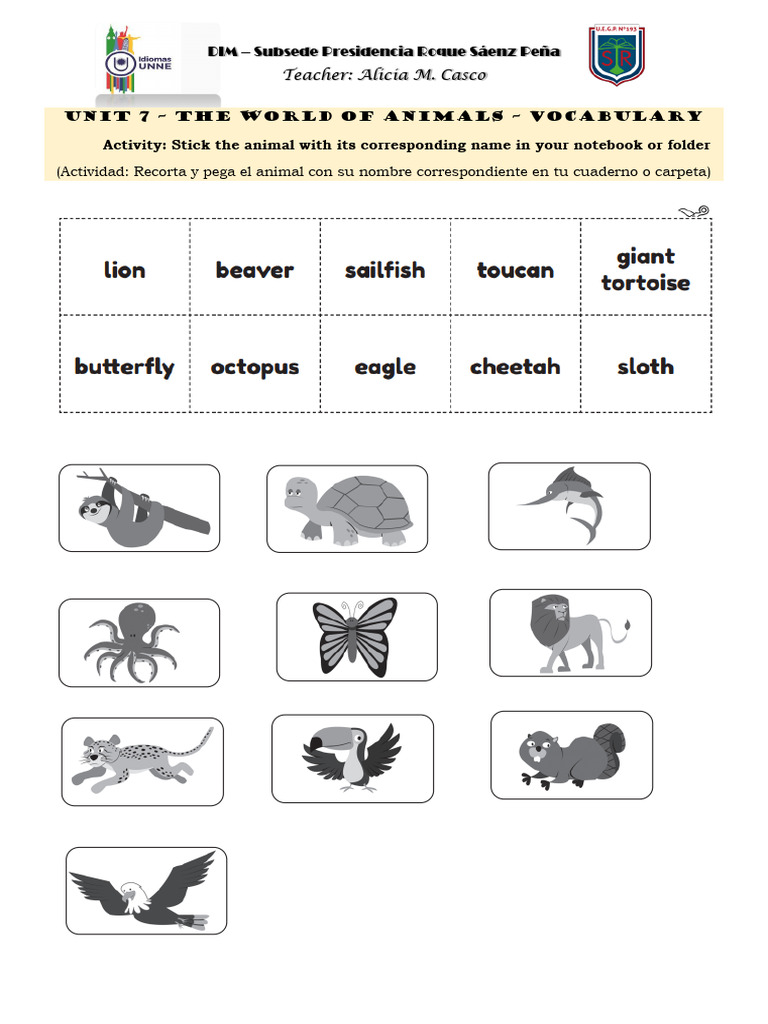 Children 3 - Worksheet 18 - Animals - Vocabulary | PDF | Foreign ...