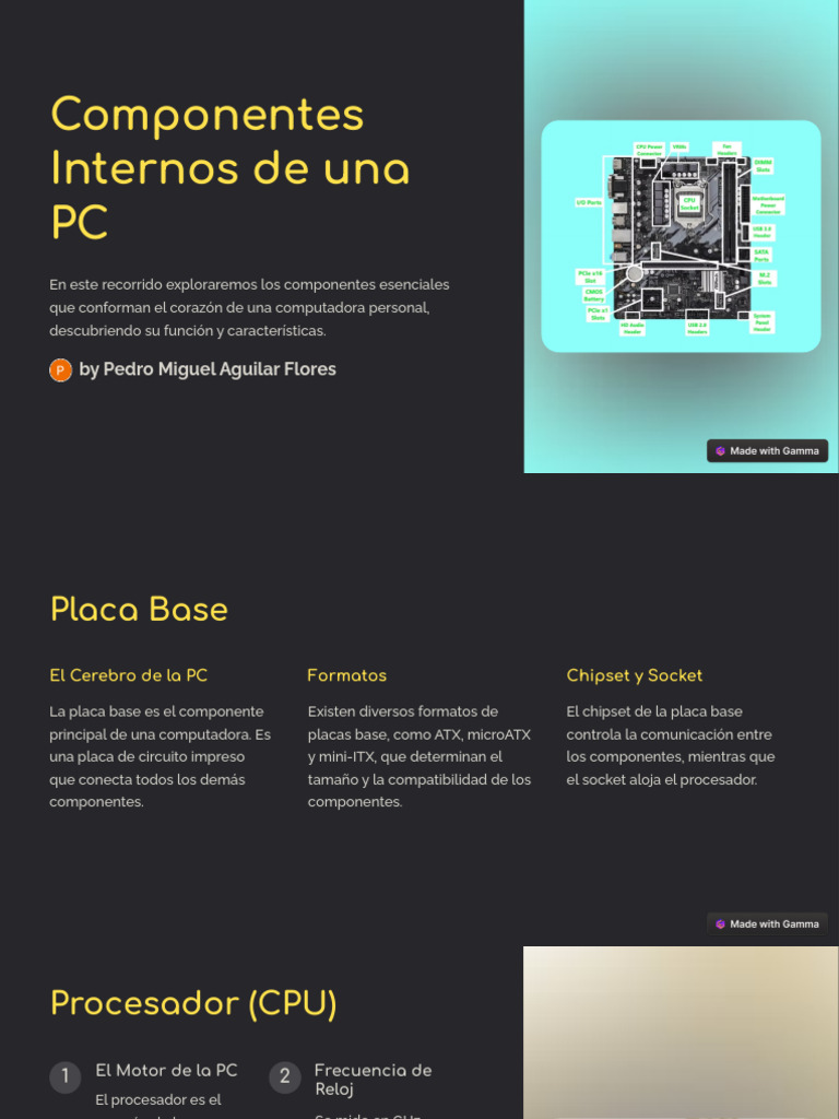 Componentes Internos de Una PC | PDF | Memoria de acceso aleatorio ...
