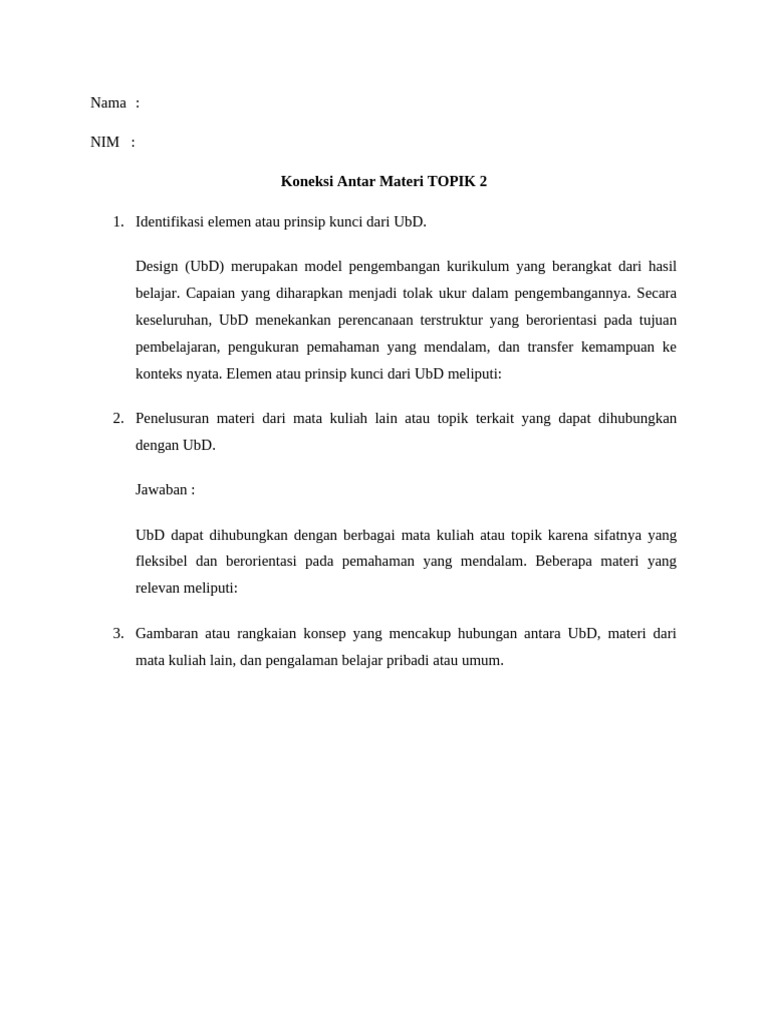 T2.6. Koneksi Antar Materi 2 | PDF