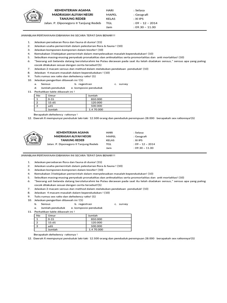 Geografi X IIS & XI IPS | PDF
