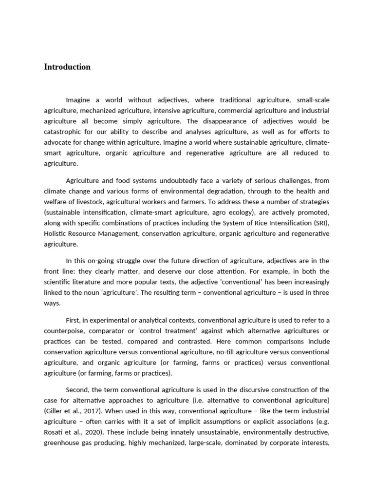 Introductio 1 | PDF | Agriculture | Organic Farming