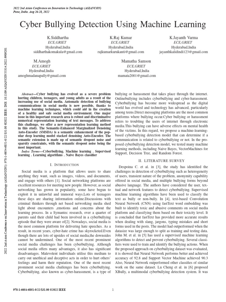 Cyber_Bullying_Detection_Using_Machine_Learning | PDF | Statistical ... Cyber_Bullying_Detection_Using_Machine_Learning | PDF | Statistical ...