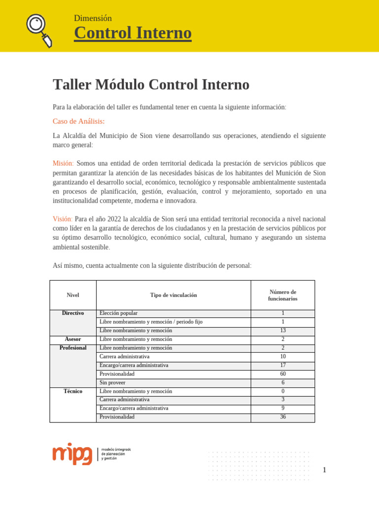 Taller-Control-Interno - Mafer | PDF | Planificación | Tecnología de ...