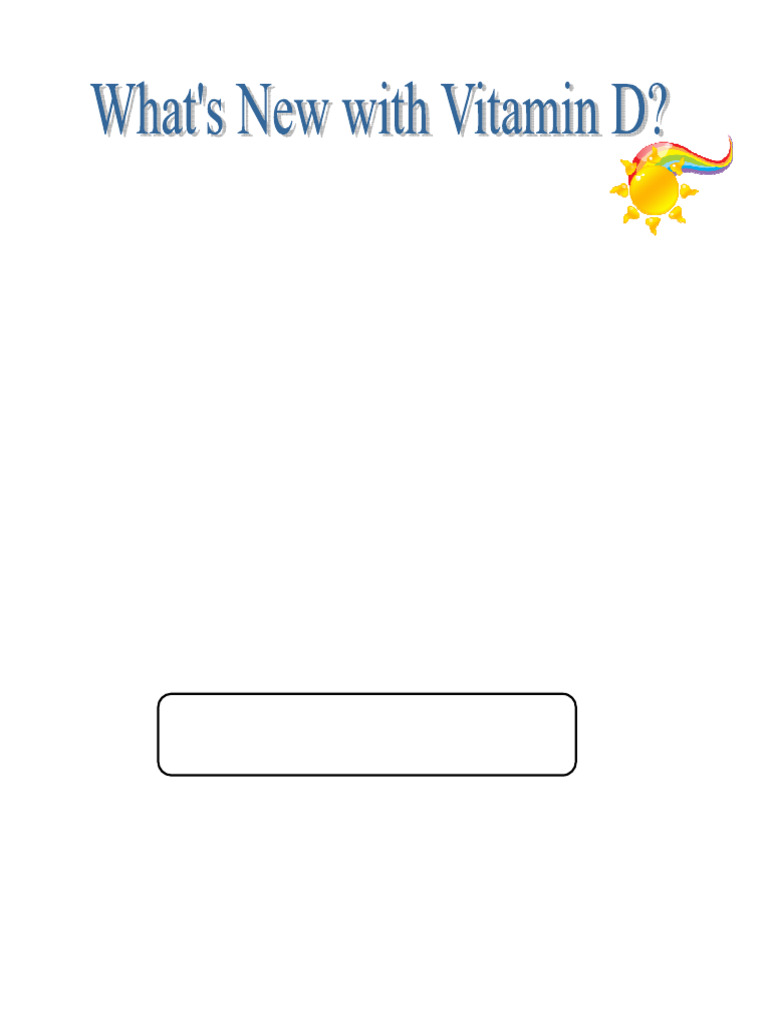Risk Vitamin D Information Staff Handout | PDF | Vitamin D | Vitamin