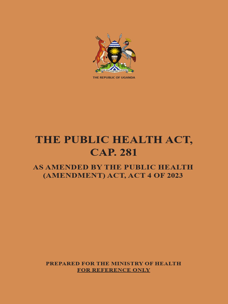 Public Health Act Cap 281 Uganda | PDF | Public Health | Quarantine