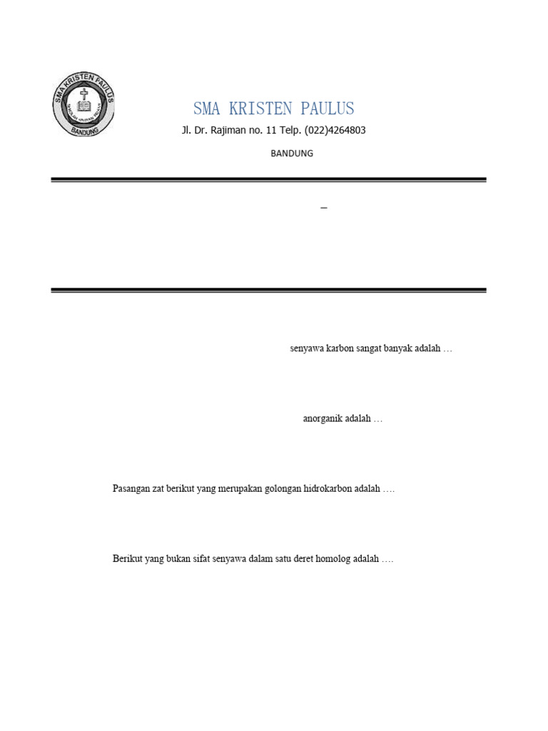 PAS Kimia Ganjil XI-2021 | PDF | Metode & Bahan Ajar | Sains & Matematika