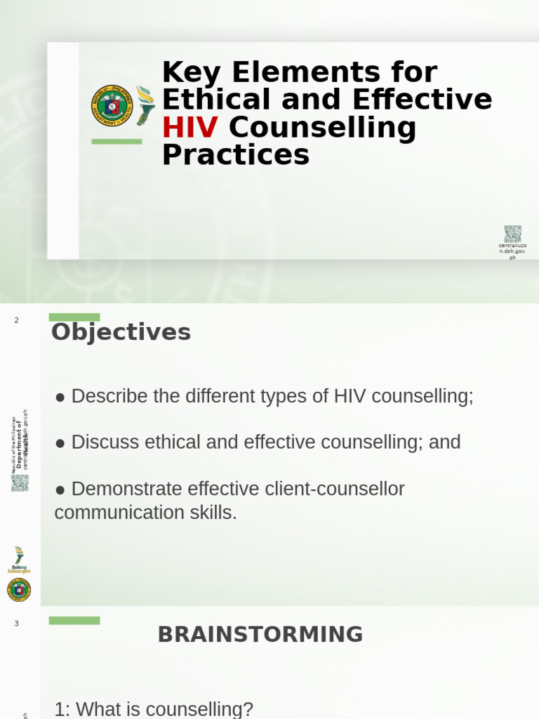 4.key Elements of Ethical and Effective HIV-counselling Practice | PDF ...