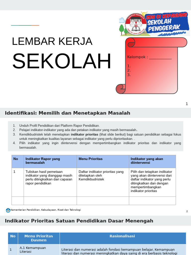 Lembar Kerja Sekolah PBD-SD 1 | PDF