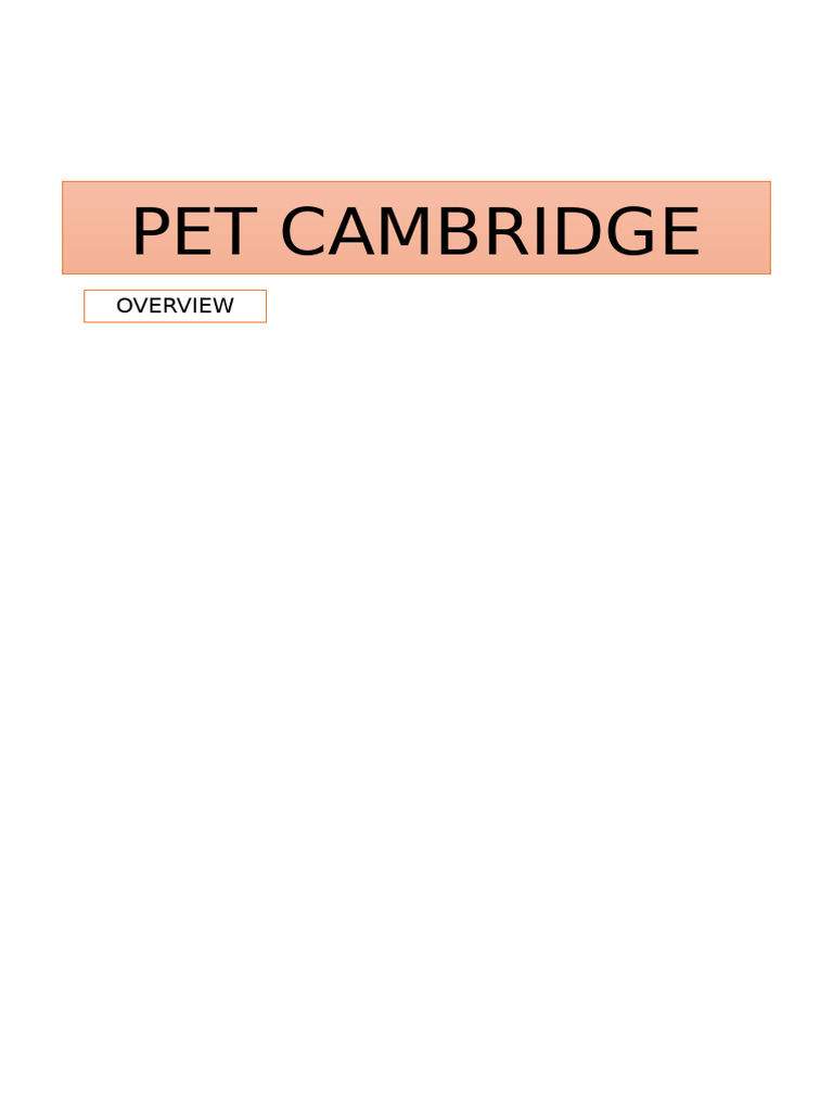 Pet Cambridge | PDF | Human Communication | Learning