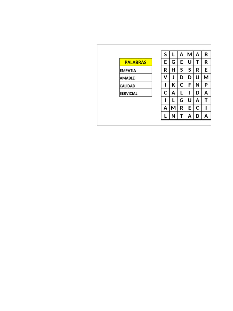 Sopa de Letras | PDF