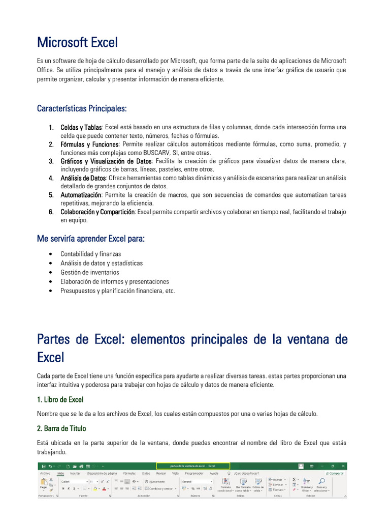 Guía Completa de Microsoft Excel | PDF | Microsoft Excel | Hoja de cálculo