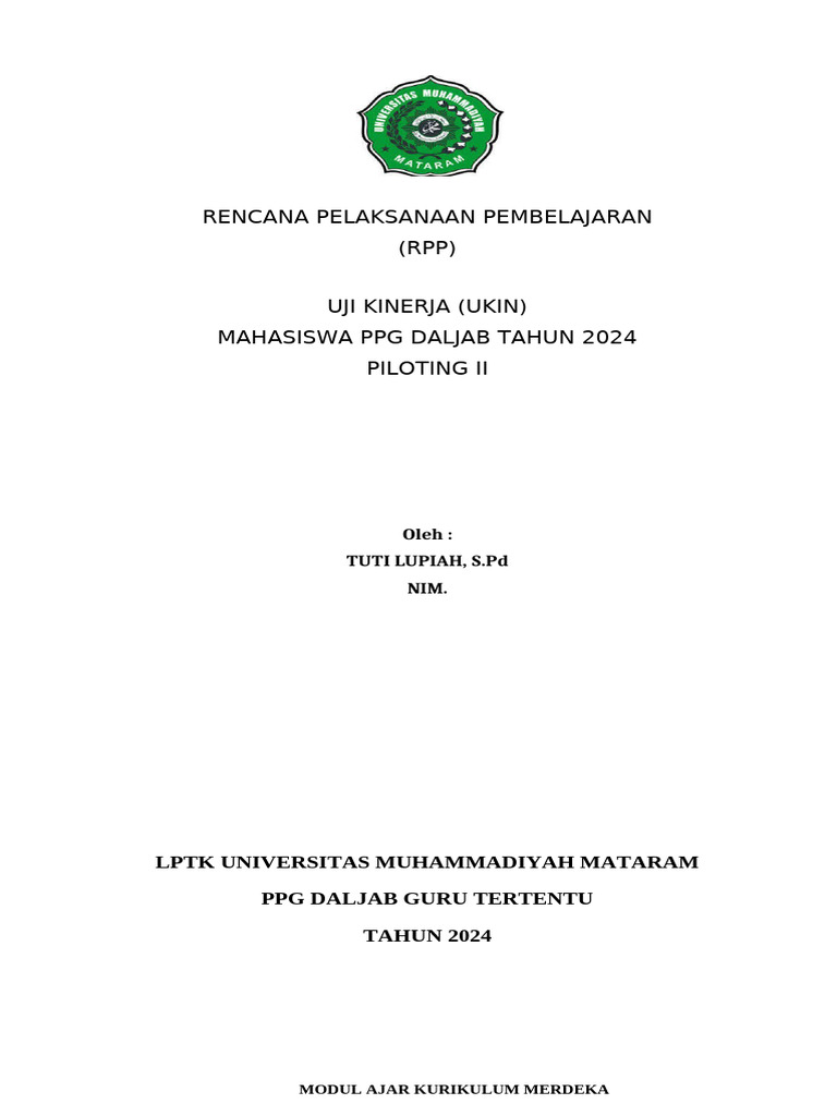 RPP Kurmer Ipas Bab Ii | PDF