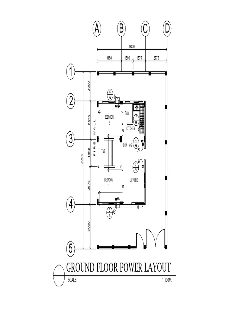 Ground Floor Power Layout Plan | PDF