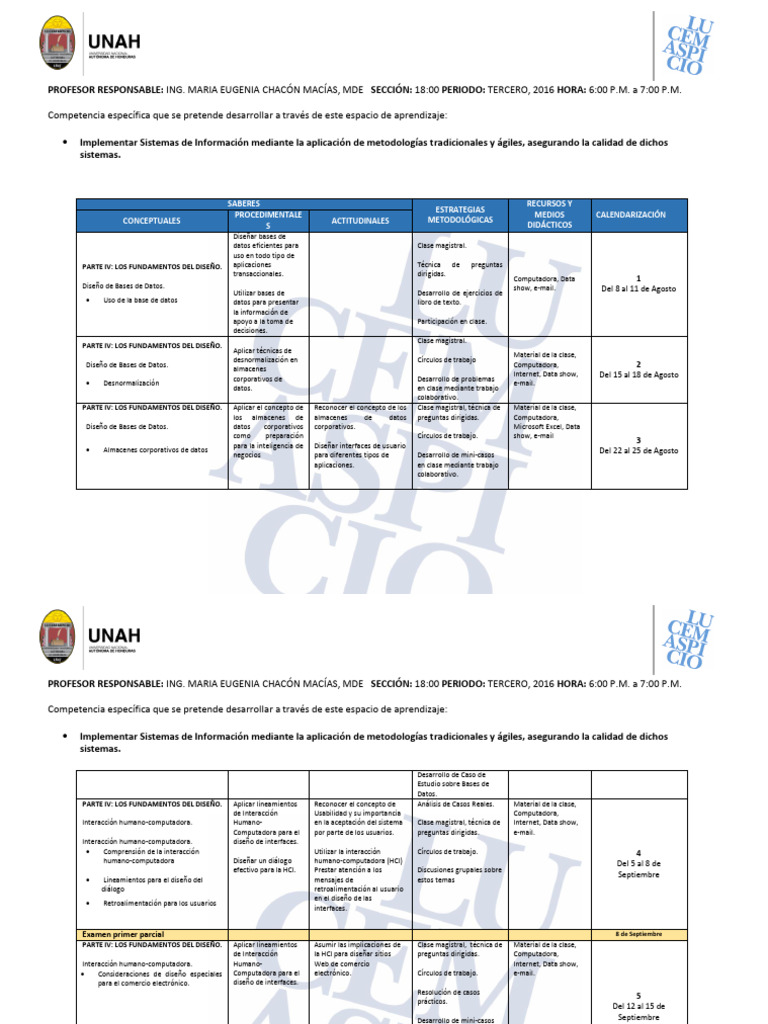 Plan de Unidad Programación e Implementación de Sistemas 2 - 2016 | PDF ...
