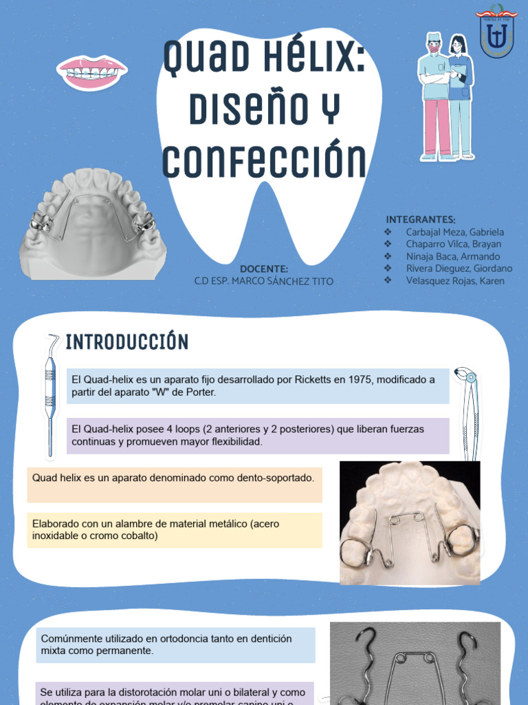 Diseño y Activación del Quad Helix | PDF | Ramas de Odontología ...