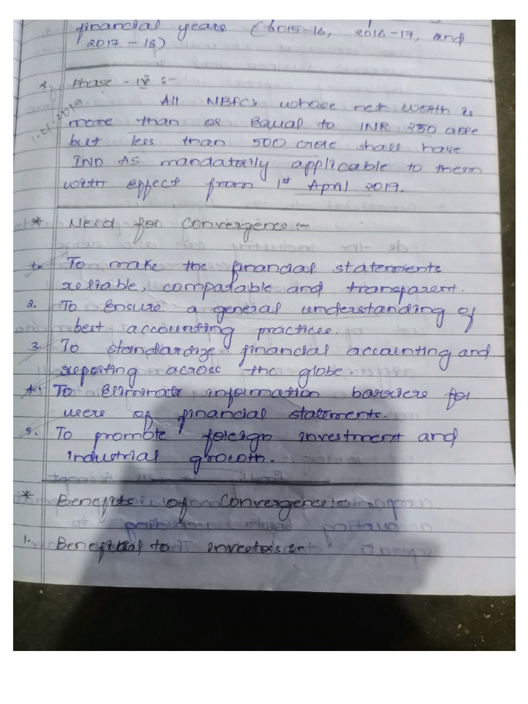 IAS-1 1st Chapter Continued Notes | PDF