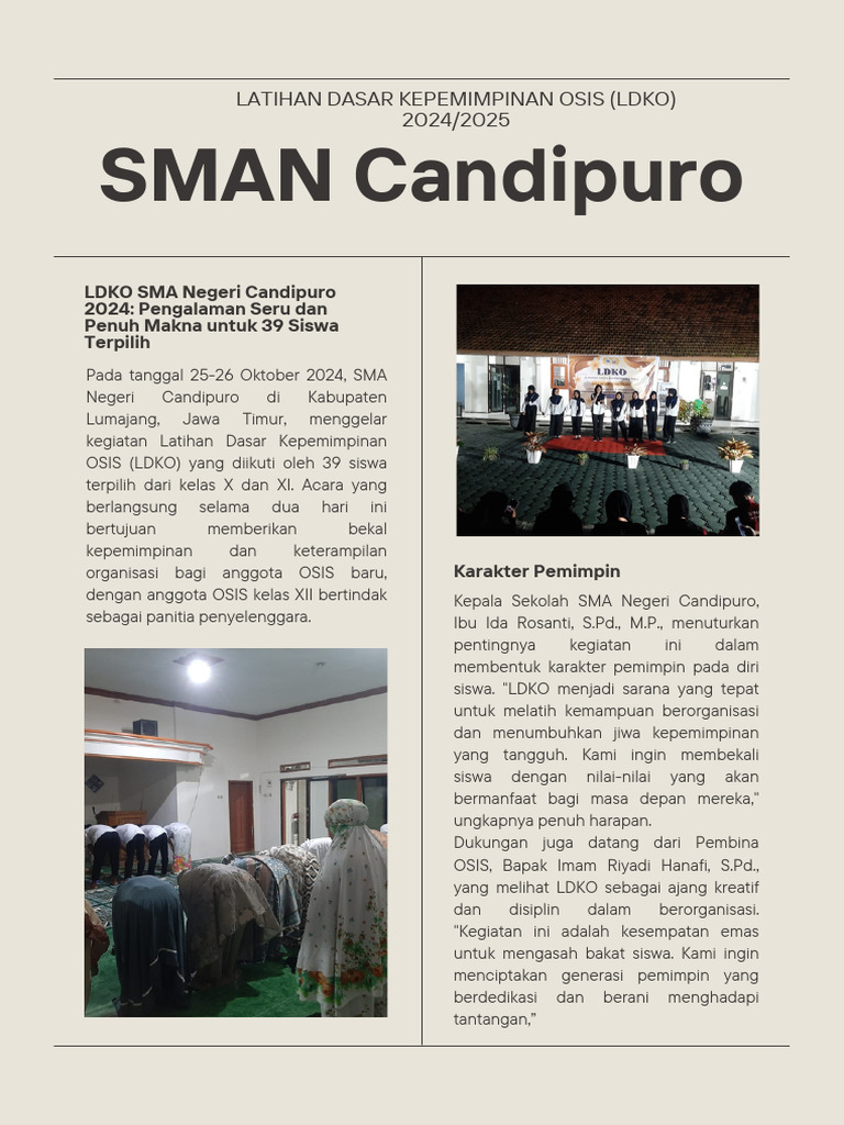 LDKO 2024: Membangun Pemimpin Muda | PDF