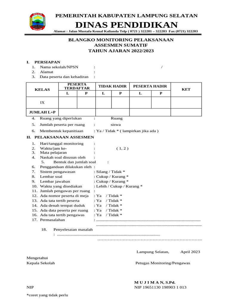 Blangko Mon Ass 2023 | PDF