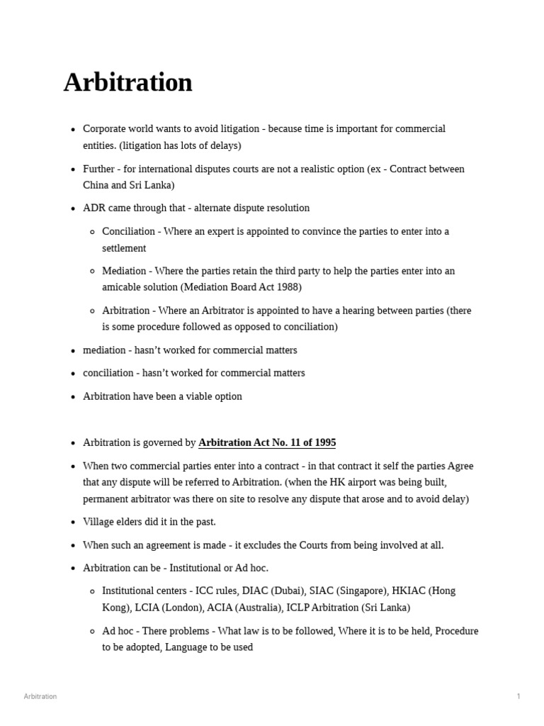 Arbitration | PDF | Arbitration | Arbitral Tribunal