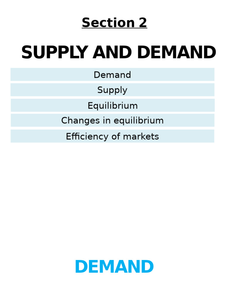 Section 2 Demand Supply | PDF | Supply (Economics) | Demand