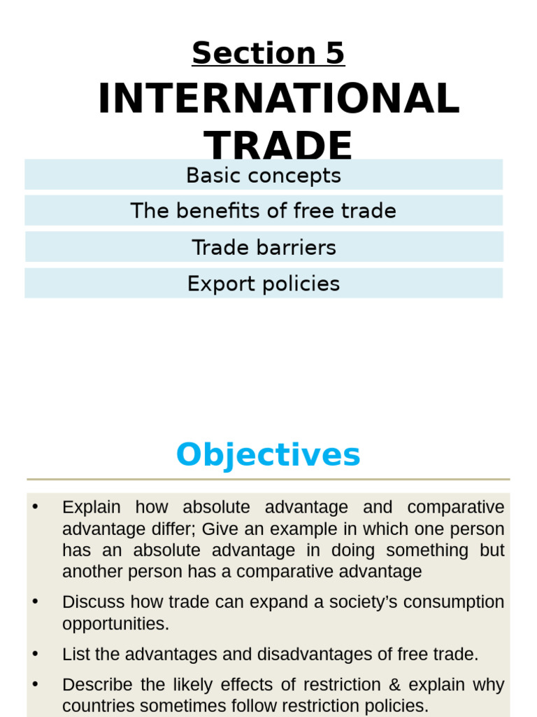Understanding International Trade Benefits | PDF | Non Tariff Barriers ...