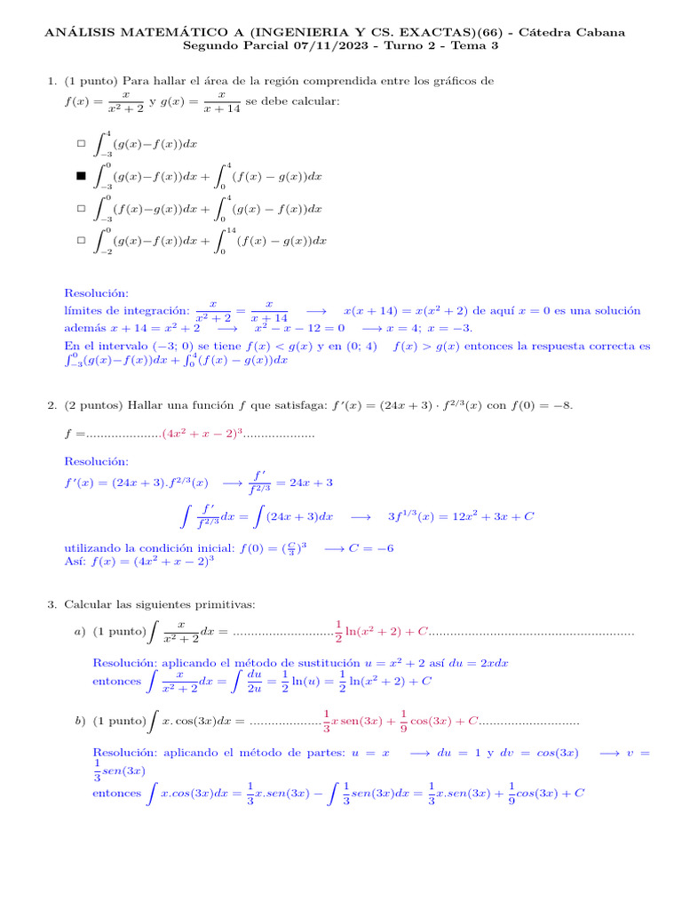 Respuestas 2023 2C 2parcial Tema3 | PDF | Lógica matemática | Análisis ...