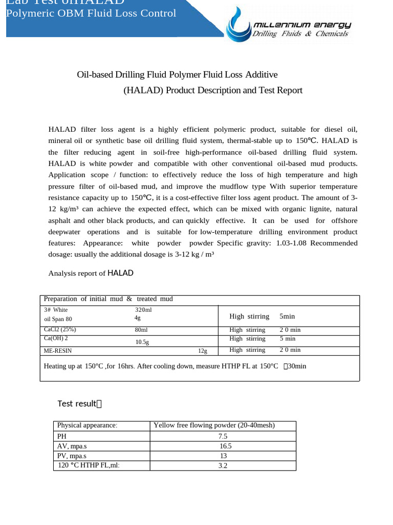 COA Polymeric FL Control (HALAD) and PDS | PDF