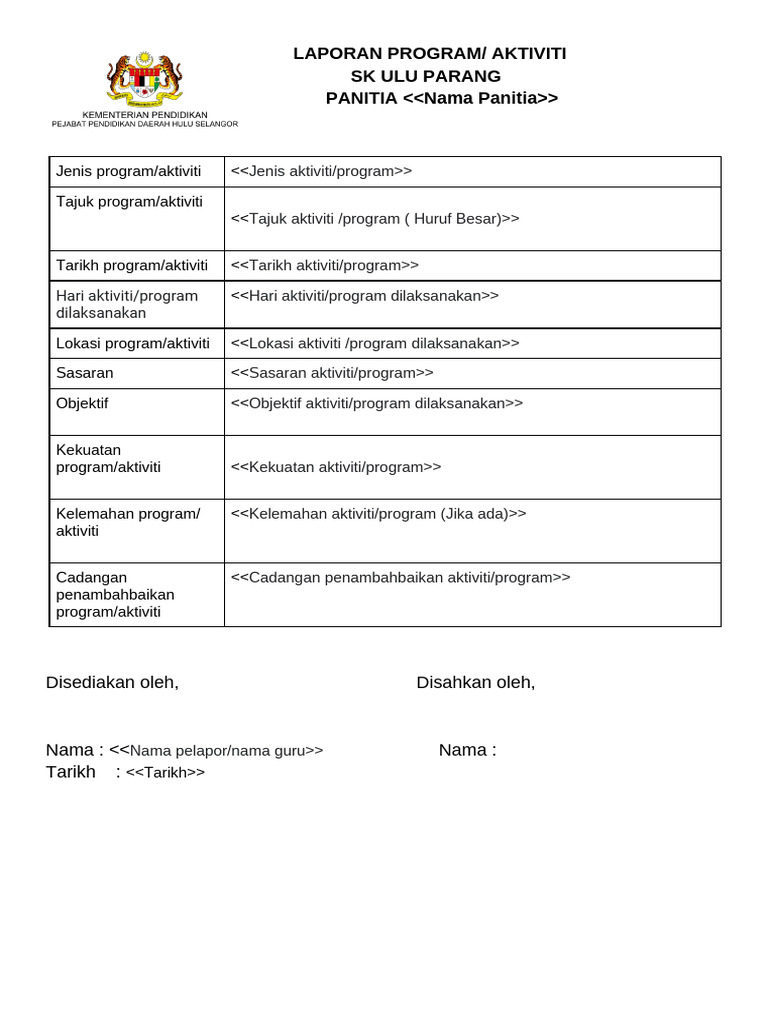 Laporan Program Panitia Sains | PDF