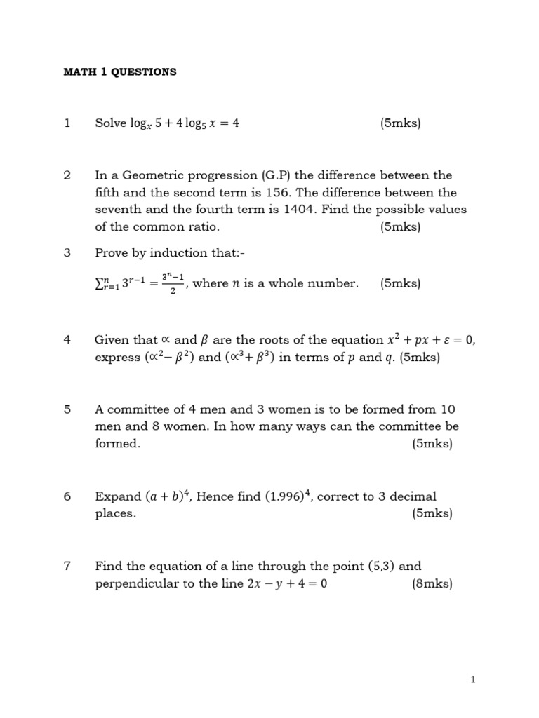 s5 Science Math Paper 1 Questions | PDF | Triangle | Elementary Geometry