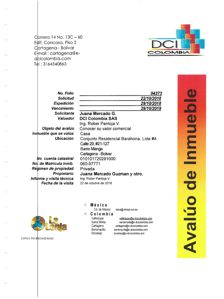 Avaluo Barahona | PDF