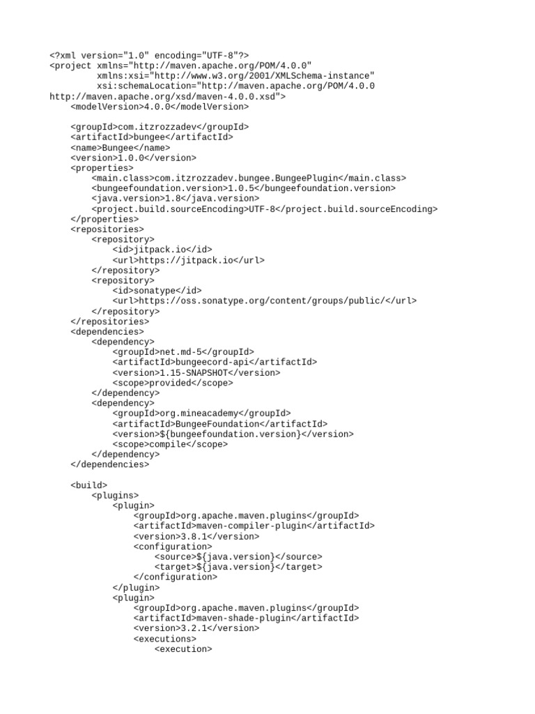 BungeeFoundation Pom - XML File | PDF BungeeFoundation Pom - XML File | PDF