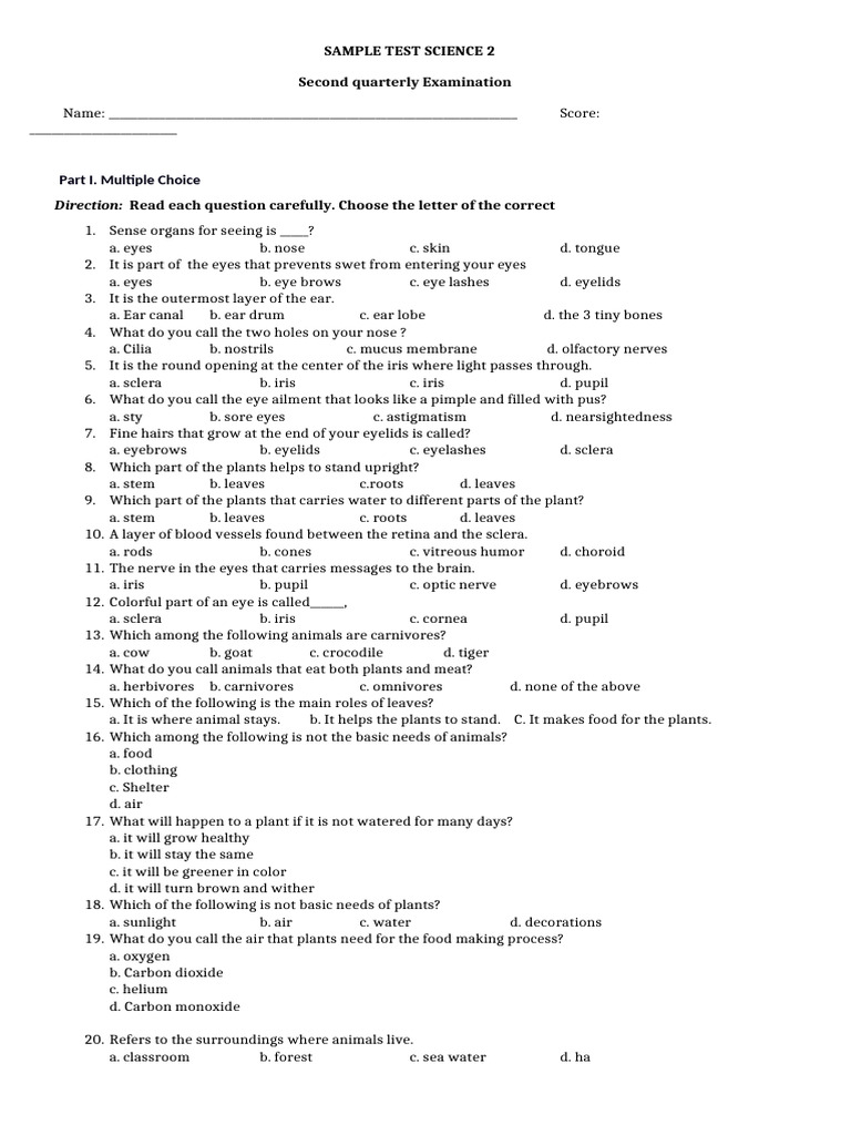 SCIENCE 2ND Quarter Grade 2 | PDF | Home & Garden | Wellness