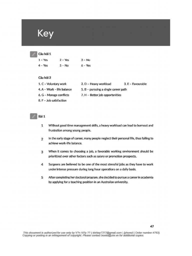 Unit 3 Work Key | PDF