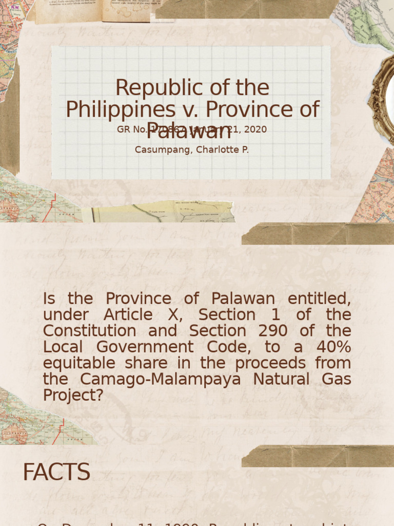Palawan's Share in Gas Project Dispute | PDF | Coast | Justice