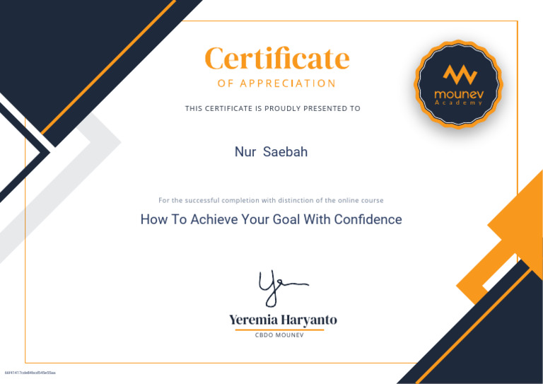 Nur Saebah - Certificate of HowToAchieveYourGoalWithConfidence by ...