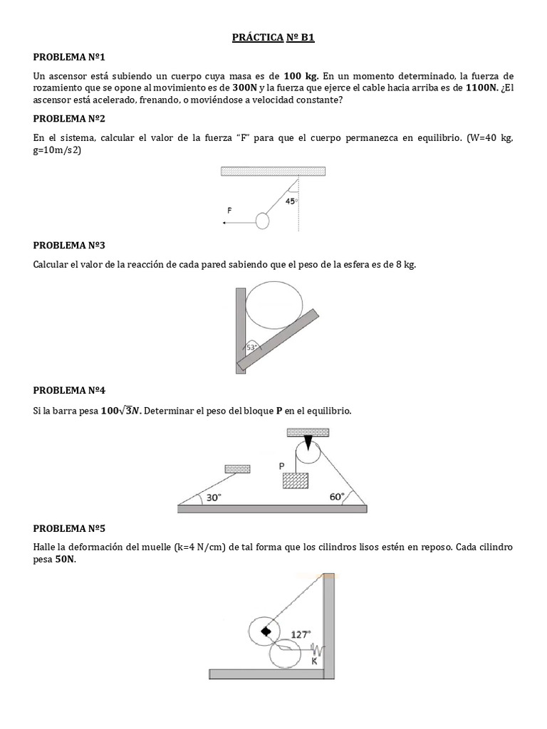 Práctica de ESTATICA 1 | PDF