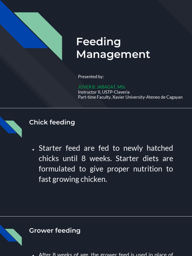 Module 9. Feeding Management (Broilers and Layer) | PDF | Broiler | Egg