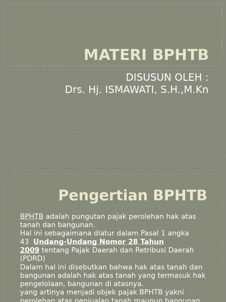 Materi BPHTB | PDF