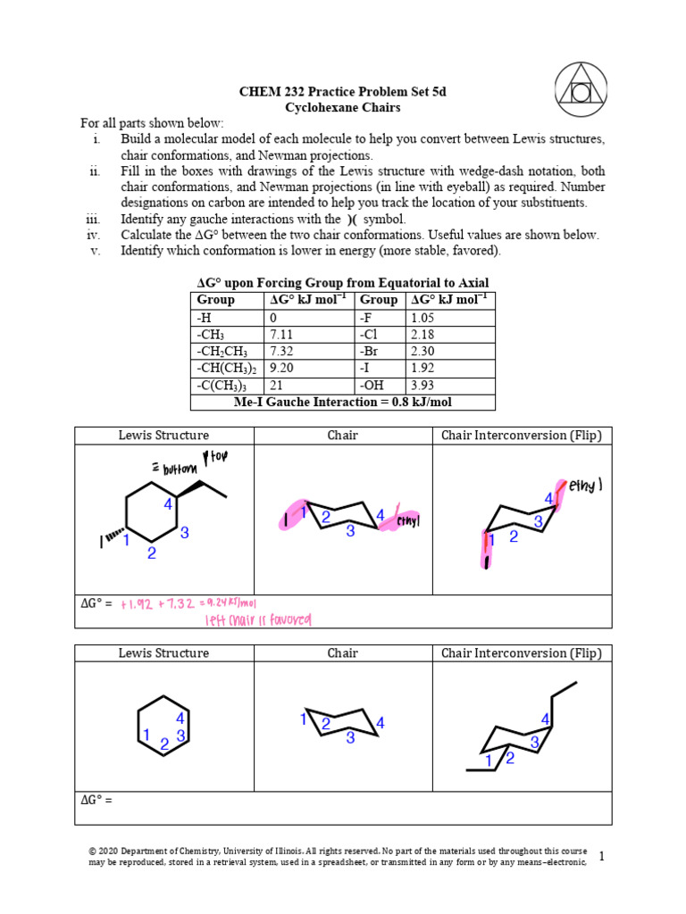 PPP+5d+ +Cyclohexane+Chairs | PDF | Conformational Isomerism | Organic ...