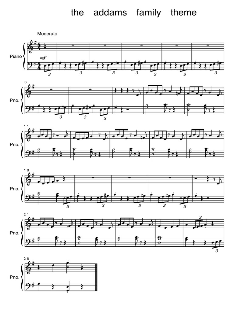 The Addams Family Theme | PDF