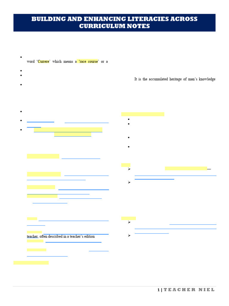 Enhancing Curriculum Literacy Strategies | PDF | Curriculum | Literacy