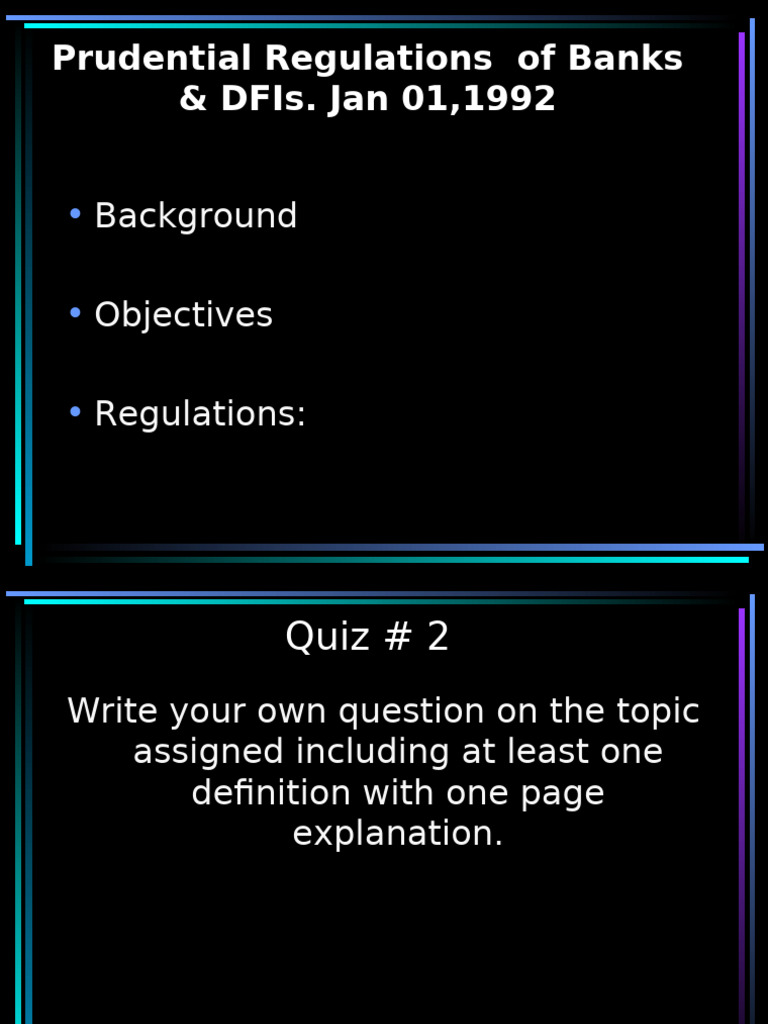 Prudential Regulations | PDF | Banks | Dividend