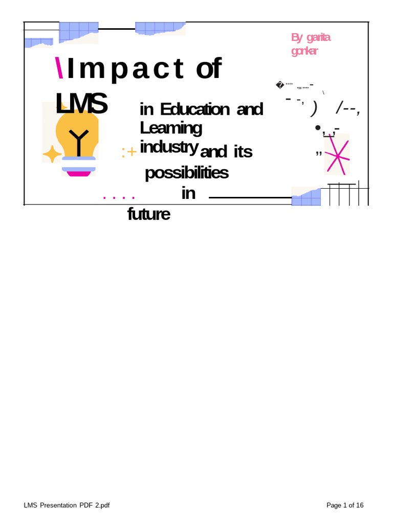 LMS Presentation PDF 2 PDF | PDF | Teachers | Computing