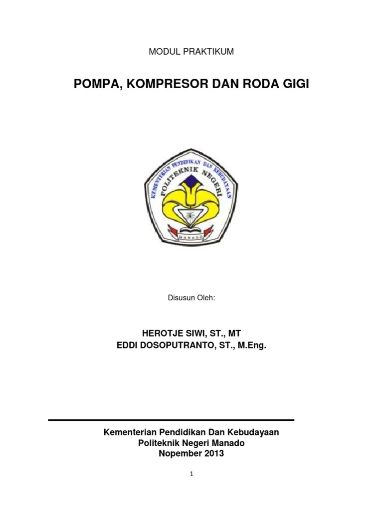 Modul Pompa Kompresor Roda Gigi | PDF