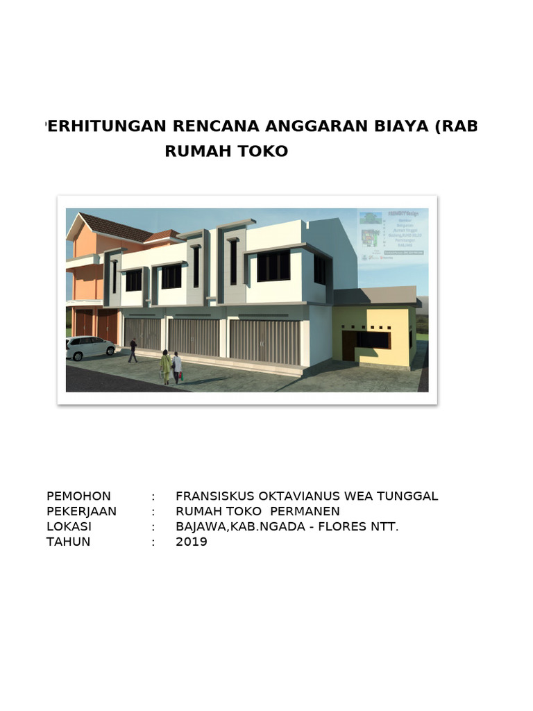 Contoh Cover Rab Ruko | PDF | Hukum