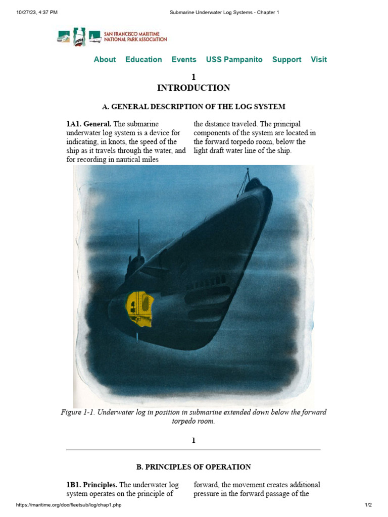 Submarine Underwater Log Systems - Chapter 1 | PDF | Pressure | Force